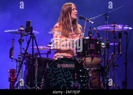 Anna Prior (drums), from Metronomy Stock Photo - Alamy