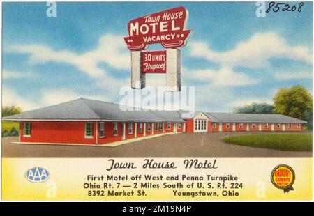 Town House Motel , Motels, Tichnor Brothers Collection, postcards of ...