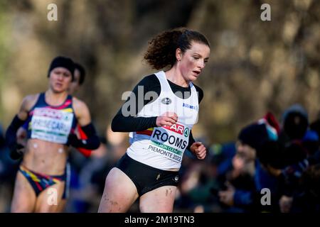 Belgian Lisa Rooms pictured in action during the U23 women race at the ...