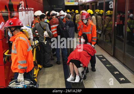 MTR emergency incidents in Tseung Kwan O MTR station. 05DEC22. SCMP ...