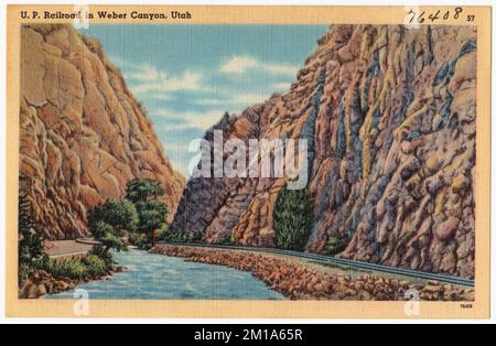 Weber Canyon, Utah , Valleys, Tichnor Brothers Collection, postcards of ...
