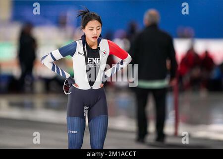 CALGARY, CANADA - DECEMBER 11: Na-Hyun Lee of Republic of Korea ...