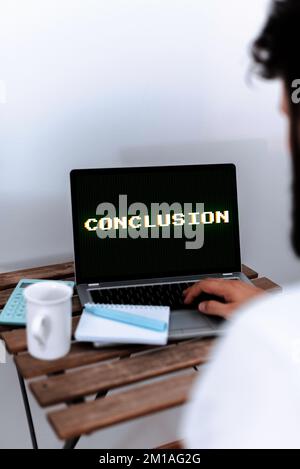 Writing displaying text Conclusion. Business showcase Results analysis ...