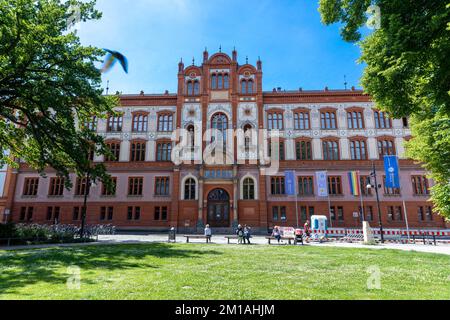 Main building of the University of Rostock, founded in 1419, in ...