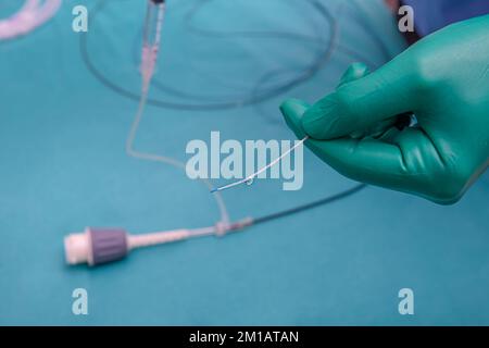 Optical coherence tomography (OCT). Purge catheter with contrast ...
