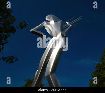 Stainless steel Orpheus sculpture by Wolf Spitzer outside Museum ...