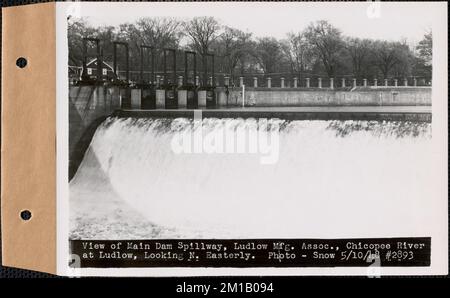 View of main dam spillway, Ludlow Manufacturing Association, Red Bridge ...