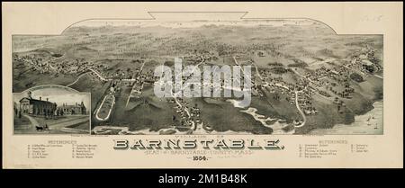 Map Of Barnstable 1884 Stock Photo - Alamy