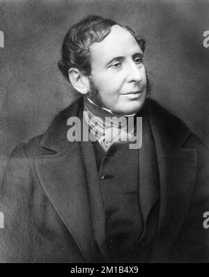 Vice-Admiral Robert FitzRoy (1805-1865) in a portrait from the early to ...