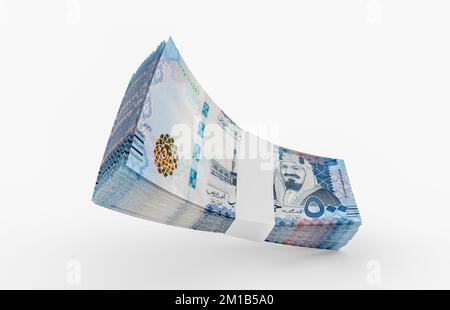 Saudi Arabia 500 Riyals Banknotes. Saudi Riyal Banknotes of 500 SR. 3D ...