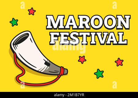 Abeng, animal horn musical instrument of Jamaican Maroon people. Hand ...