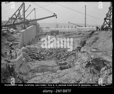 Wachusett Dam, railroad bridge over waste channel, Clinton, Mass., Sep ...