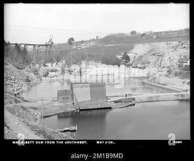 Wachusett Dam, from the southeast, Clinton, Mass., Dec. 1, 1903 ...