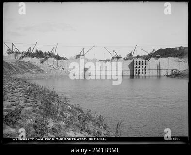 Wachusett Dam, from the southeast, Clinton, Mass., Sep. 5, 1905 ...
