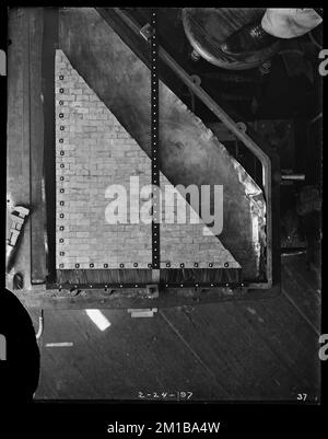 Wachusett Dam, Load Testing Experiment, plan of dam testing machine ...