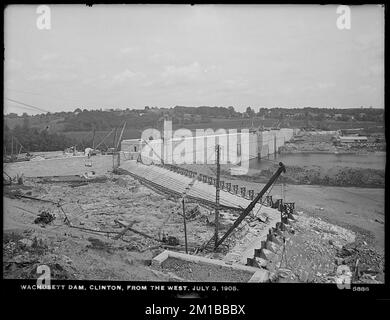 Wachusett Dam, Waste Weir, from the east, Clinton, Mass., Oct. 4, 1904 ...