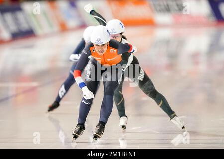 CALGARY, CANADA - DECEMBER 11: Irene Schouten of The Netherlands ...