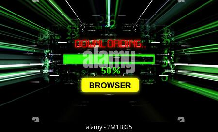 Browser download progress bar on the screen Stock Photo - Alamy