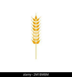 Wheat wreaths logo. Wheat ear icon. Vector agriculture ears symbol ...