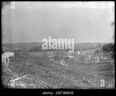 Wachusett Reservoir, South Clinton, from hill south of station, looking ...