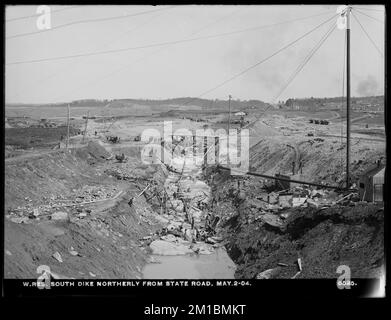 Wachusett Reservoir, South Dike, northerly from station 14, Boylston ...