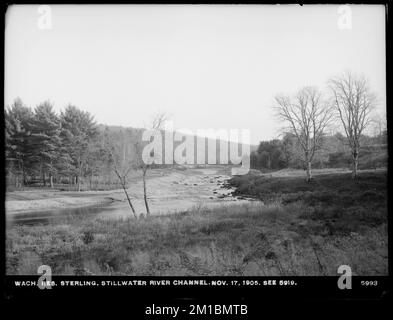 Wachusett Reservoir, Stillwater River Channel, upper end, looking down ...