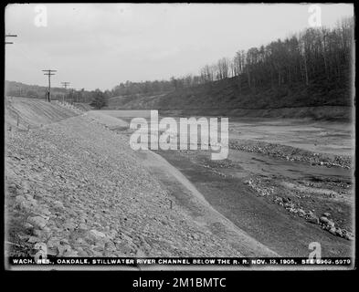 Wachusett Reservoir, Stillwater River Channel, upper end, looking down ...