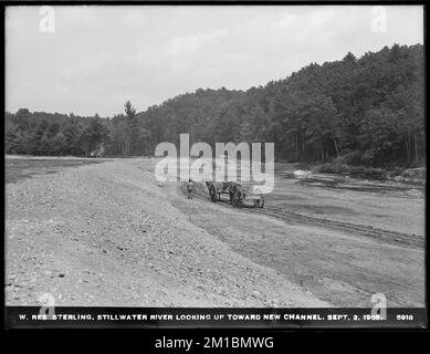 Wachusett Reservoir, Stillwater River, looking down new channel ...