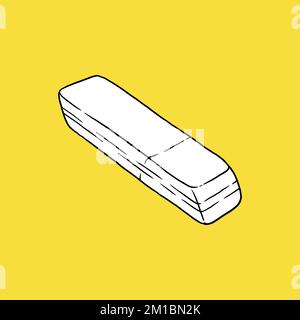 Eraser Icon, Office Concept, Sketch and Vintage style. - Vector. Vector ...