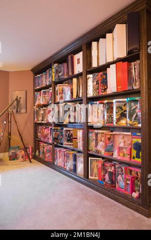 Barbie doll collection room on upstairs floor inside luxurious home ...