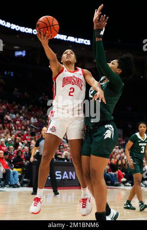 Ohio State forward Taylor Thierry (2) looks to score during the second ...