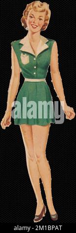 WAFS Pilot 6 paper doll , Shoes, Dresses, United States. Women's ...