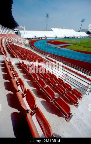 Colorful of stadium seats in texture or background Stock Photo - Alamy