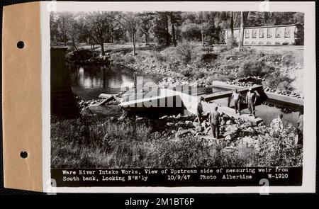 Ware River Intake Works, view of measuring weir from south bank ...