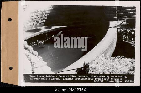 Ware River Intake Works, view of downstream side of measuring weir from ...