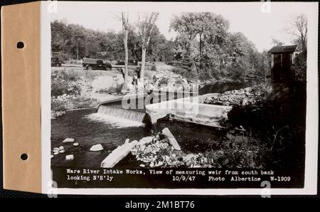 Ware River Intake Works, view of downstream side of measuring weir from ...