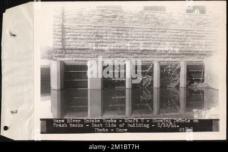 Ware River Intake Works, Shaft #8, showing undermining of spillway weir ...