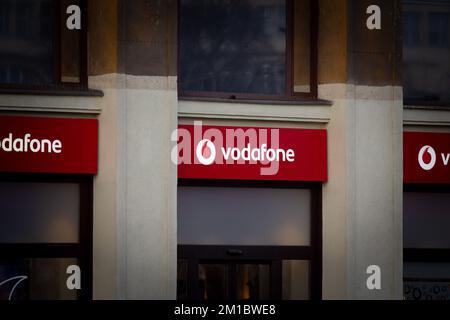Picture of a store with the logo of Vodafine in Istanbul, Turkey ...