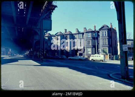 Washington St. under El toward Egleston Sq. , Mass transit, Elevated ...