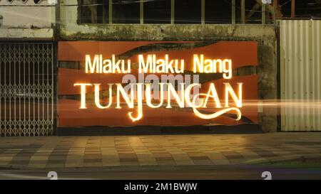 Tunjungan Street is the downtown district in Surabaya. People spend the ...