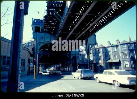 Washington St. under El toward Egleston Sq. , Mass transit, Elevated ...