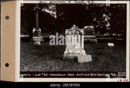E. G. Wells, Woodlawn Cemetery, old section, lot 8, Enfield, Mass ...