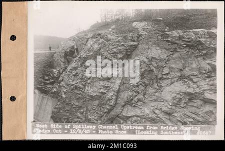 West side of spillway channel upstream from under spillway bridge ...