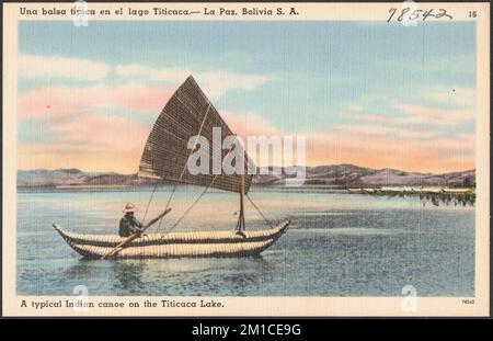 Una balsa típica en el lago Titicaca. La Paz, Bolivia S. A. - A typical ...
