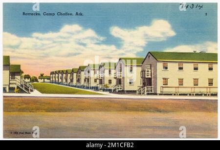 Barracks, Camp Chaffee, Ark. , Military facilities, Tichnor Brothers ...