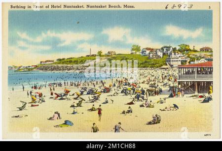 Bathing in front of Hotel Nantasket, Nantasket Beach, Mass. , Beaches ...