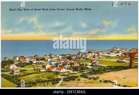 This bird's eye view of Brant Rock, taken from a tower on Ocean Bluffs ...