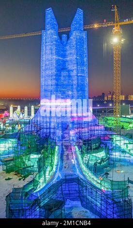HARBIN, CHINA - DECEMBER 12, 2022 - A view of the 24th Ice and Snow ...