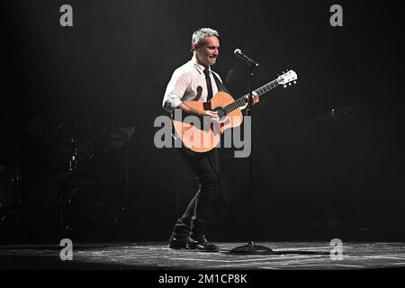 Nek singing on the stage during the Italian singer Music Concert NEK ...