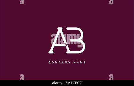 AB Logo monogram with modern style concept design template isolated on ...